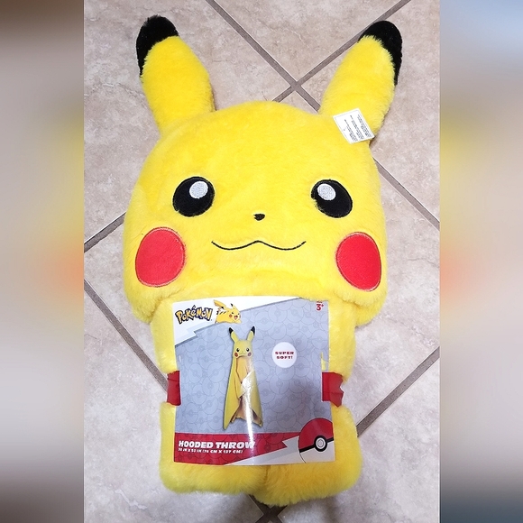 Pokemon | Bedding | Pokemon Pikachu 3 X 50 Inch Hooded Throw | Poshmark